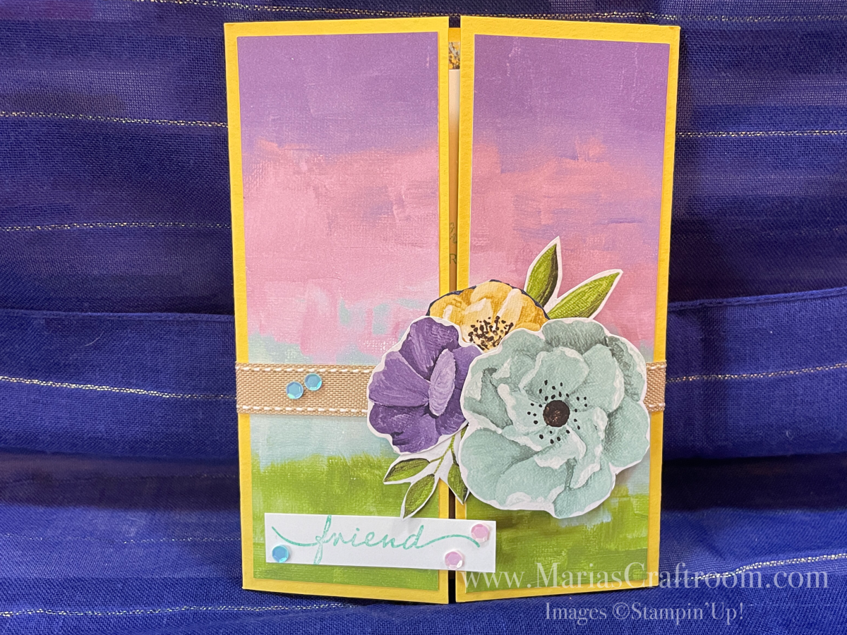 Gate Fold Card – Hues of Happiness – Maria’s Craftroom